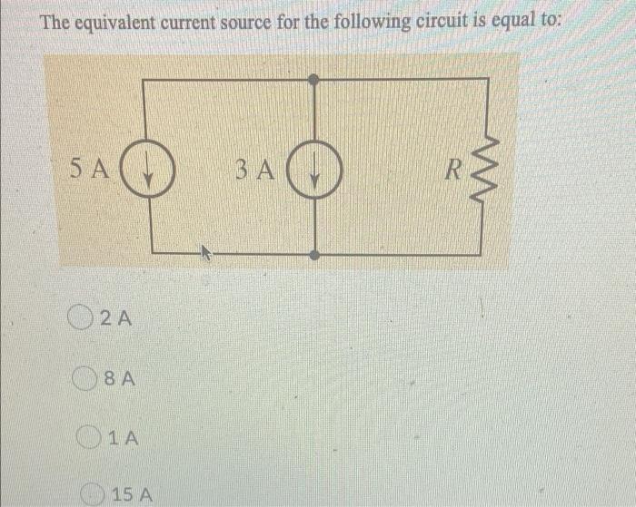 Solved The equivalent current source for the following | Chegg.com