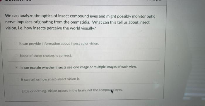 Solved We can analyze the optics of insect compound eyes and | Chegg.com