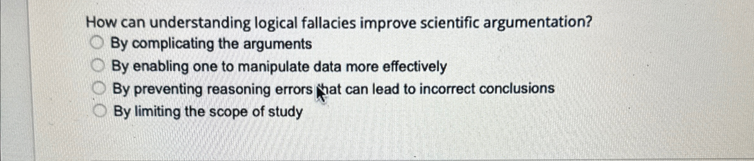 Solved How can understanding logical fallacies improve | Chegg.com