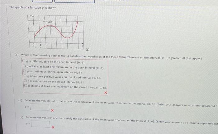 Solved The graph of a function g is shown 72 y =) (a) Which | Chegg.com