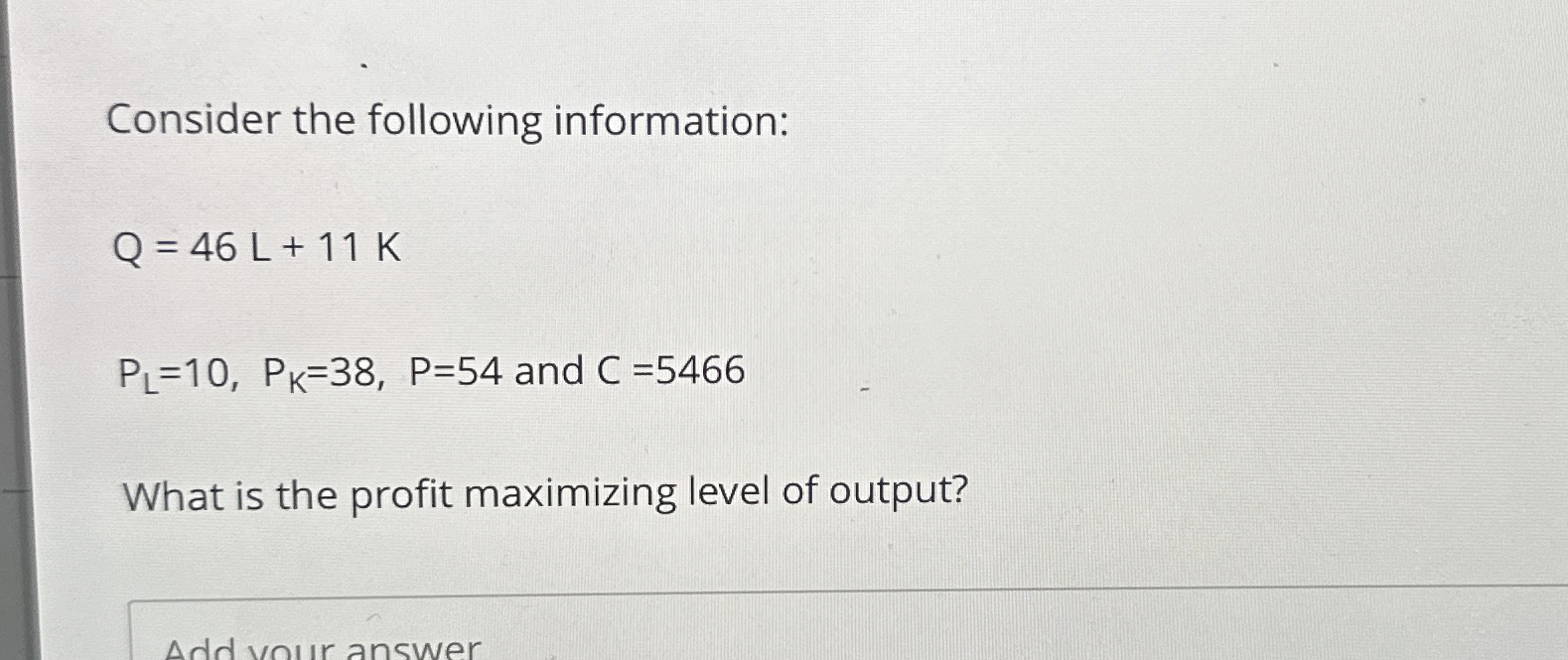 Solved Consider the following | Chegg.com