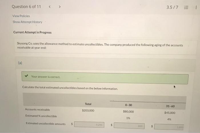 Solved Calculate the total estimated uncollectibles based on | Chegg.com