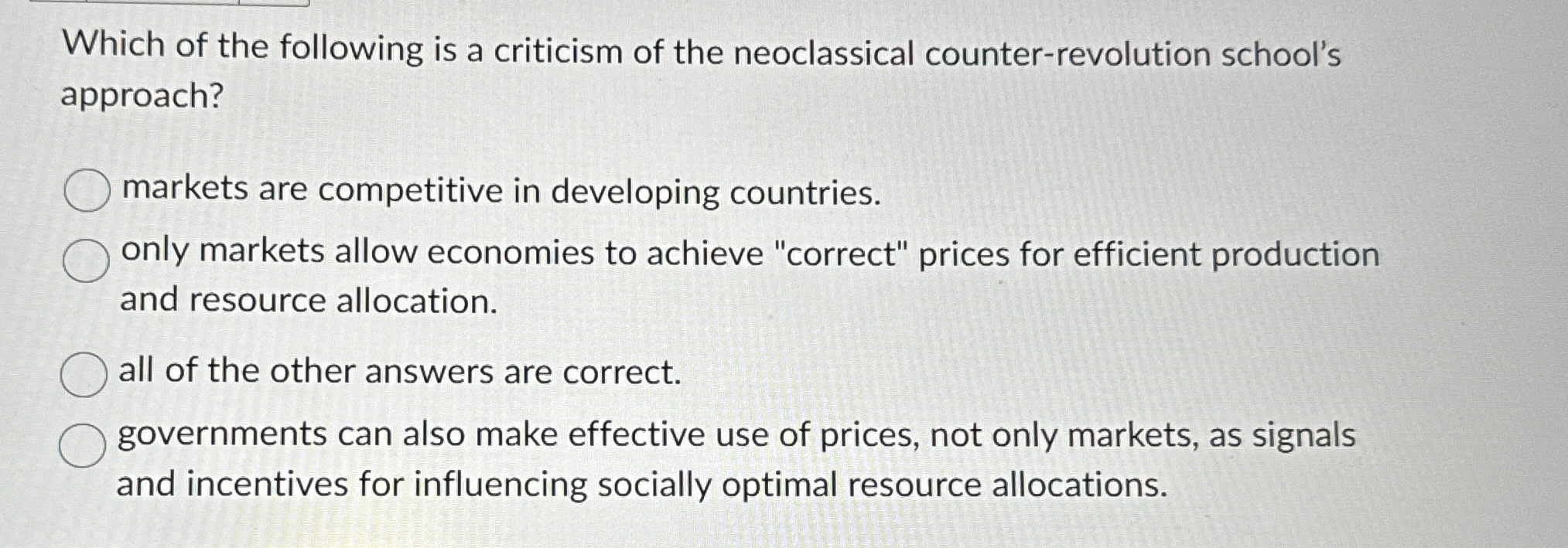 Solved Which of the following is a criticism of the | Chegg.com