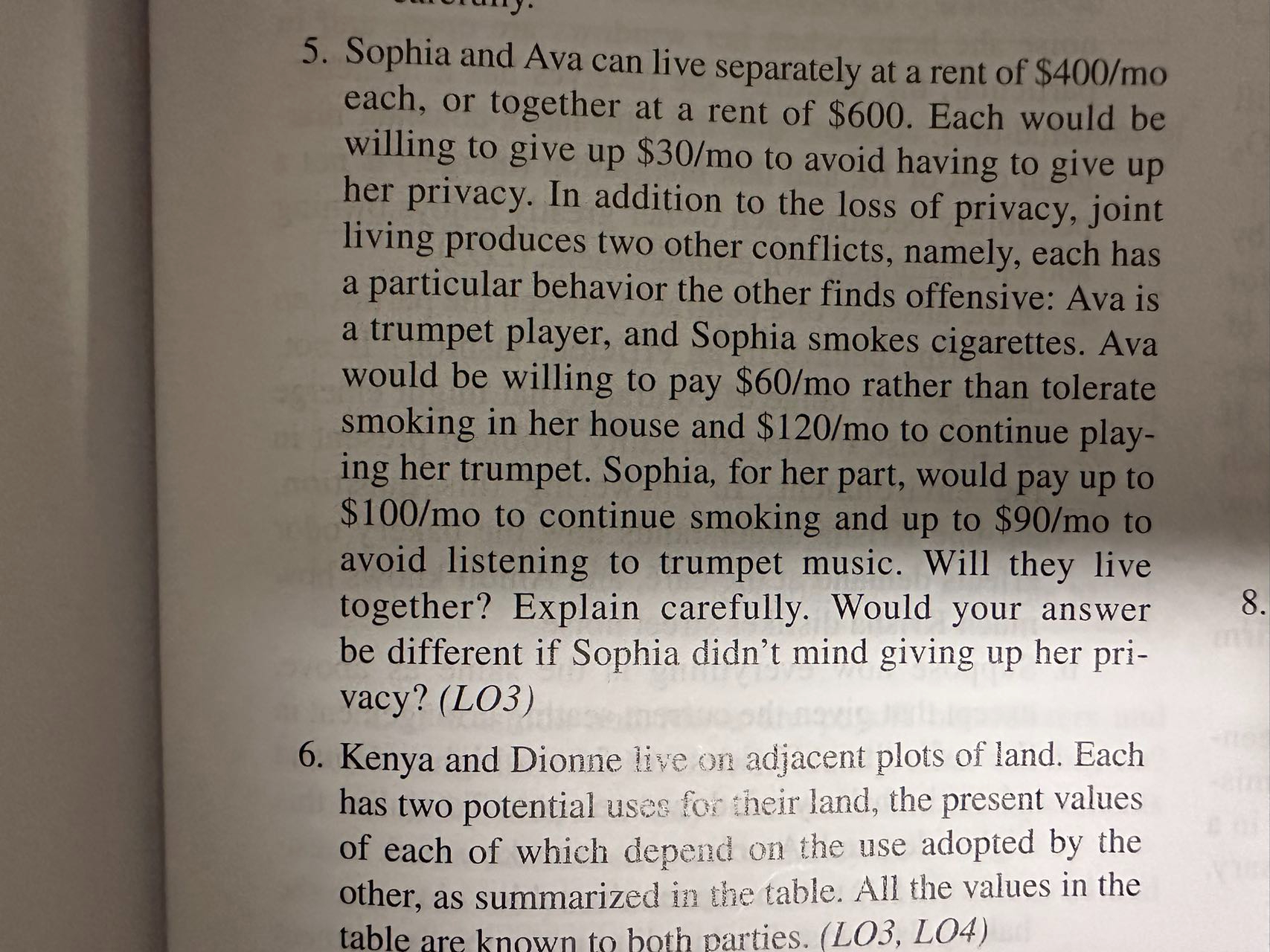 Solved Sophia and Ava can live separately at a rent of | Chegg.com