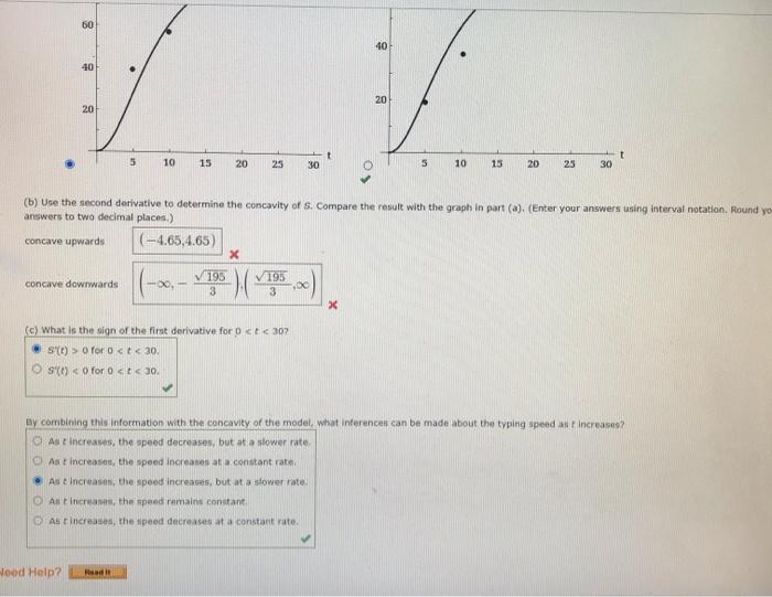 Solved The average typing speed S (in words per minute) of a | Chegg.com