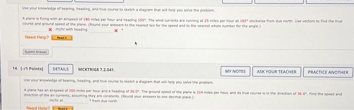 Solved Use your knowledge of bearing, heading, and true | Chegg.com