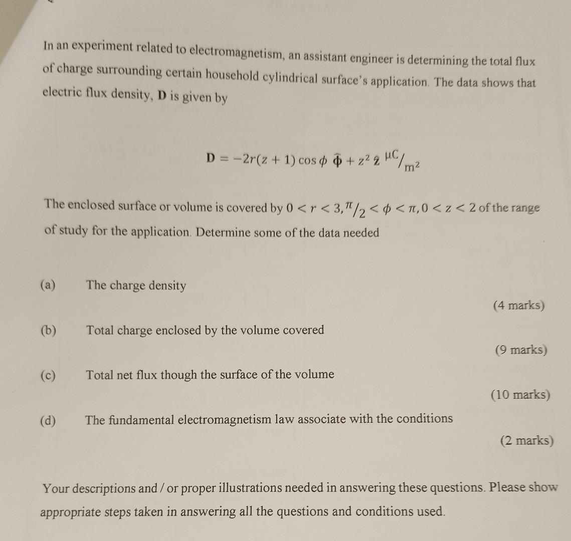 Solved In an experiment related to electromagnetism, an | Chegg.com