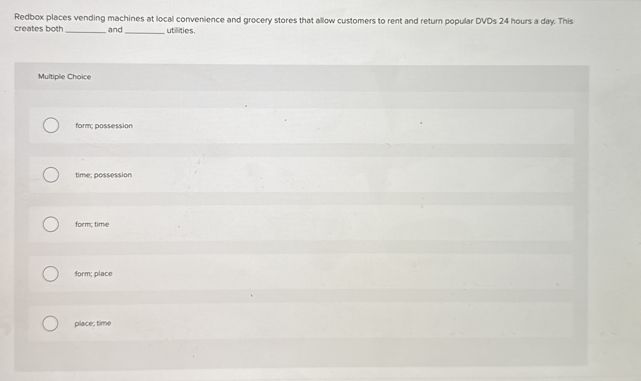 Solved Redbox places vending machines at local convenience | Chegg.com