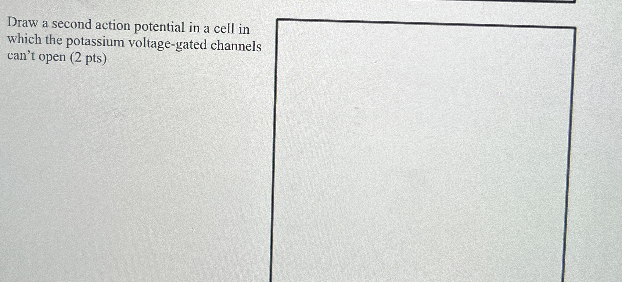 Solved Draw a second action potential in a cell in which the | Chegg.com