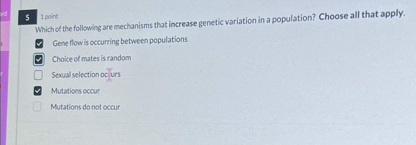 Solved 51 ﻿pointWhich of the following are mechanisms that | Chegg.com