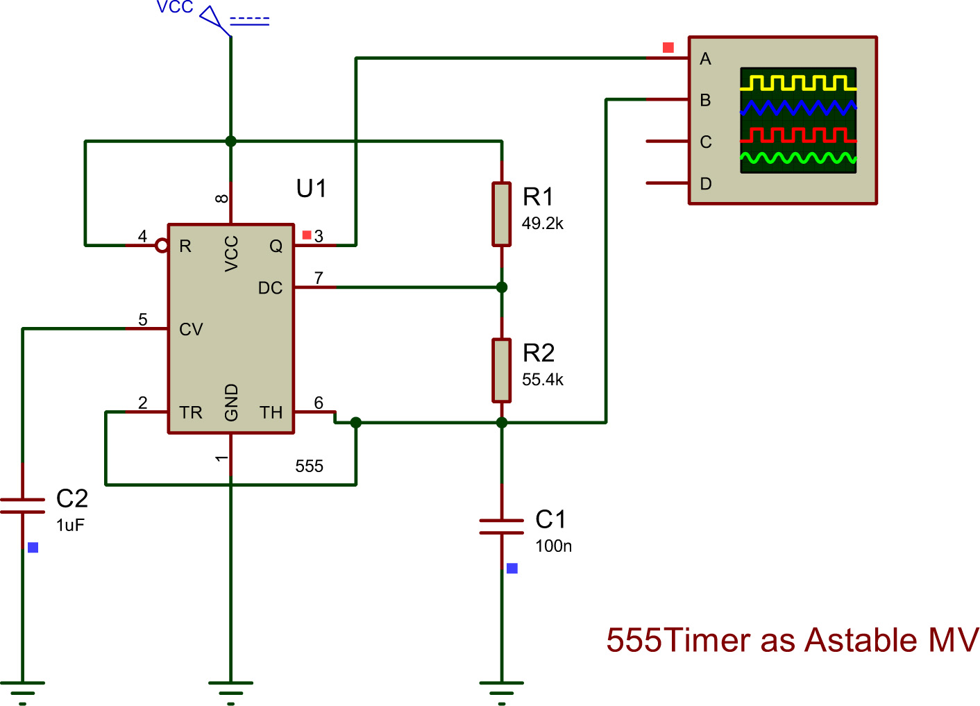 Solved Given Timer Circuits - ﻿Design an oscillator | Chegg.com