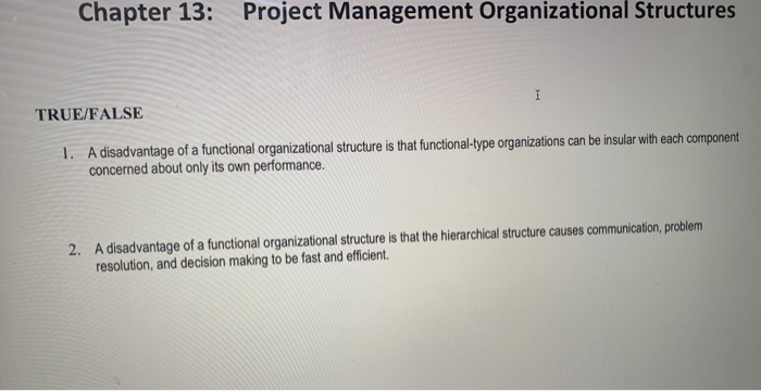 Solved Chapter 13: Project Management Organizational | Chegg.com