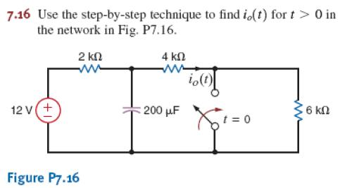 Solved Use the step-by-step technique to find i0(t) for t > | Chegg.com