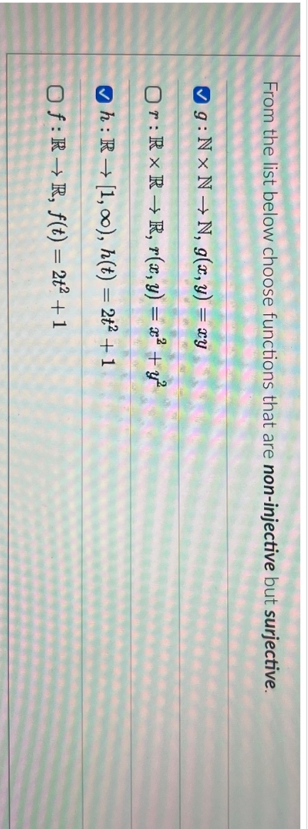 Solved From the list below choose functions that are | Chegg.com