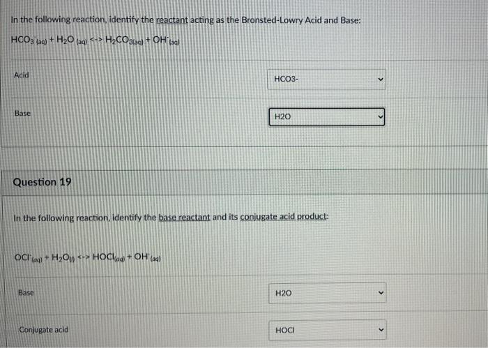 Solved In the following reaction, identify the reactant | Chegg.com