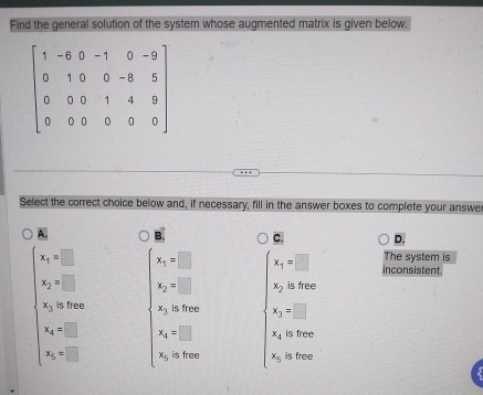 Solved Find the general solution of the system whose | Chegg.com