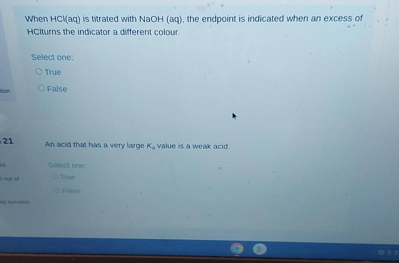 Solved When HCl(aq) is titrated with NaOH(aq), the endpoint | Chegg.com
