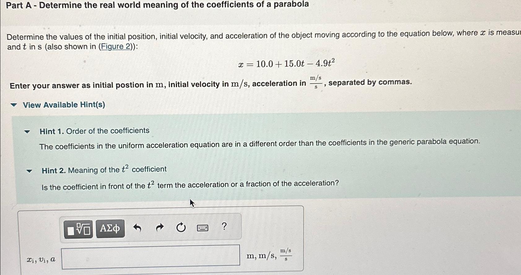 Solved Part A - ﻿Determine the real world meaning of the | Chegg.com