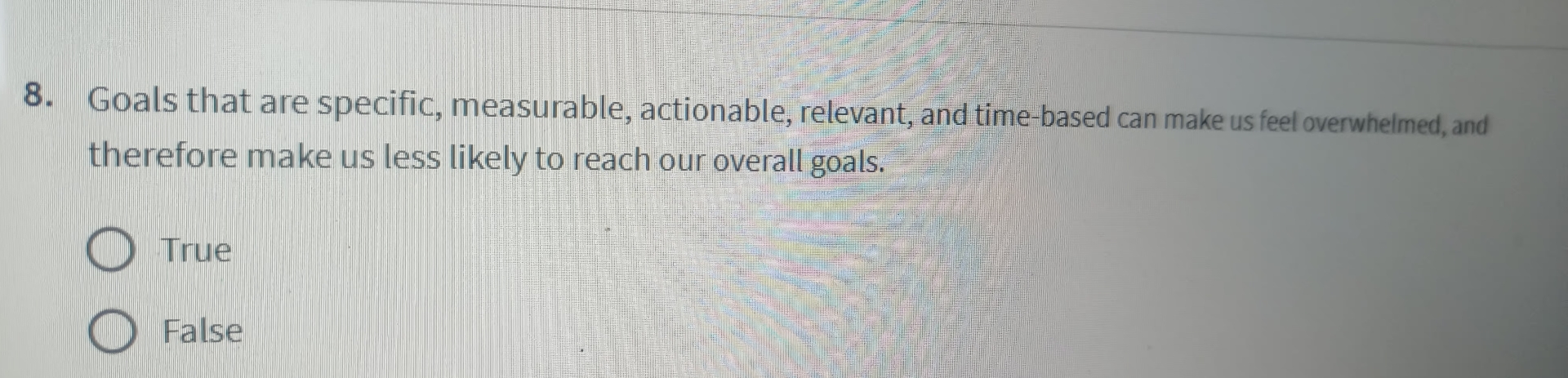 Solved Goals that are specific, measurable, actionable, | Chegg.com