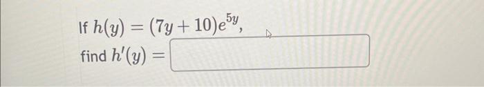 Solved H Y 7y 10 E5y Nd H′ Y