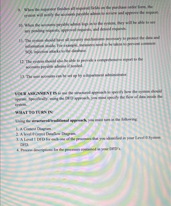Solved PROBLEM STATEMENT: Purchase Order Processing System | Chegg.com