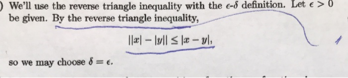 Solved ) We'll use the reverse triangle inequality with the | Chegg.com