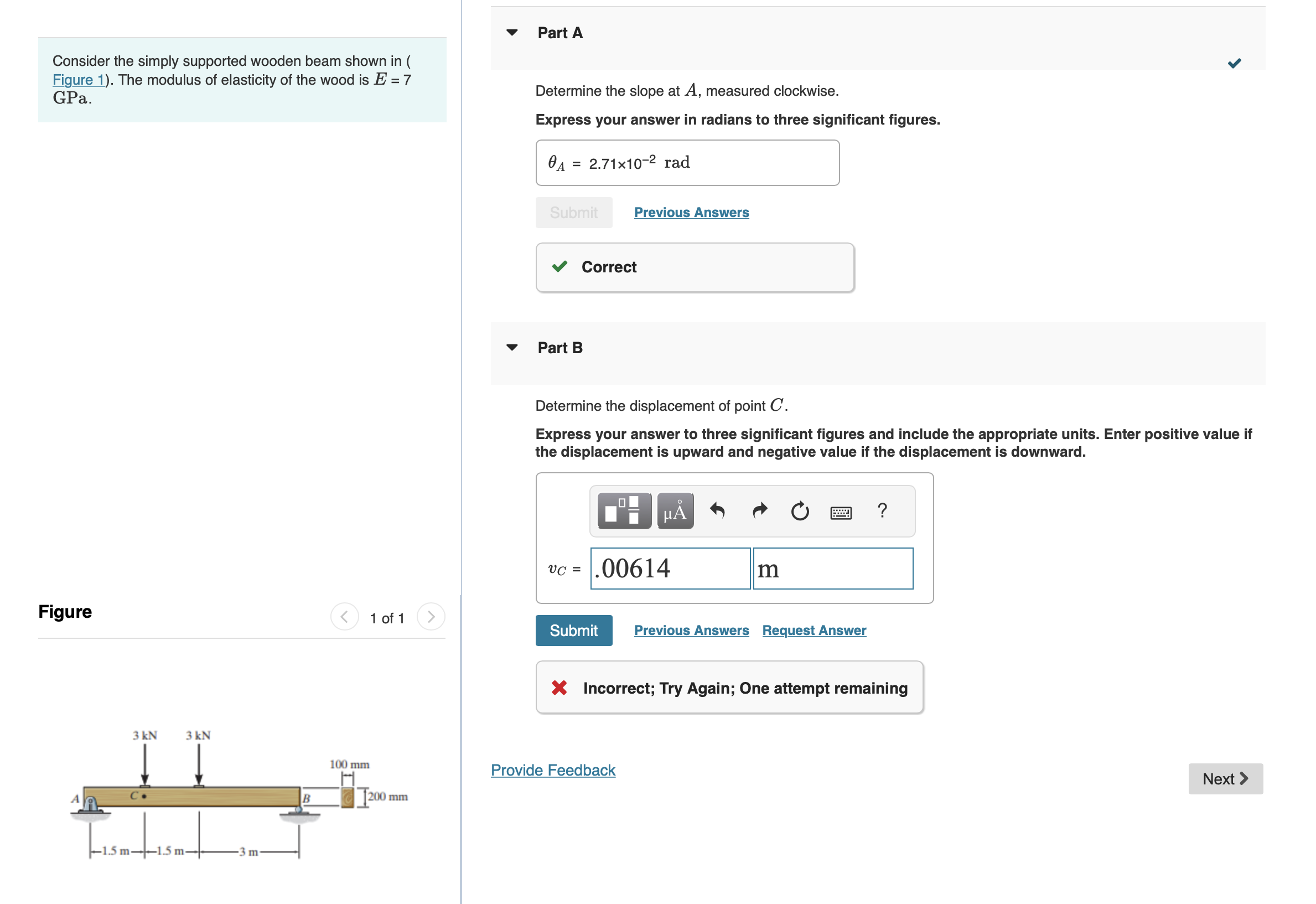 Solved Consider the simply supported wooden beam shown in | Chegg.com