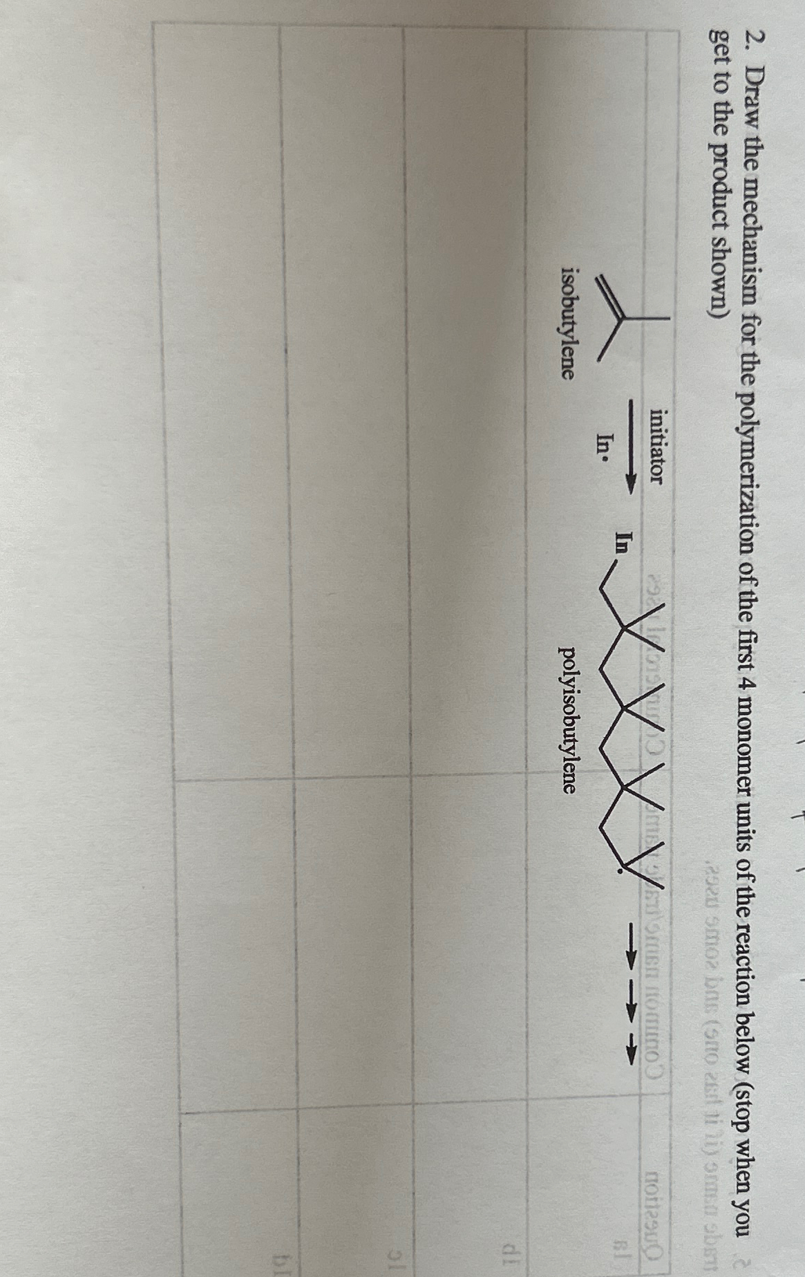 Solved Draw the mechanism for the polymerization of the | Chegg.com