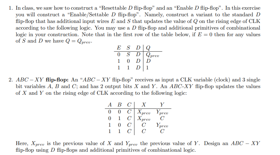 Solved 1. ﻿In class, we saw how to construct a "Resettable | Chegg.com