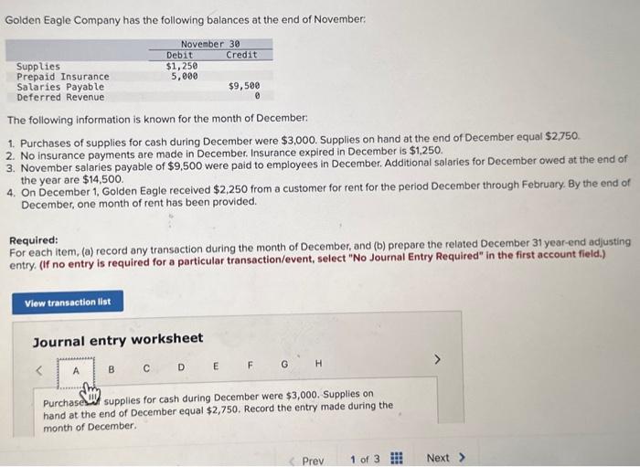 Solved Journal entry worksheet November salaries payable of | Chegg.com