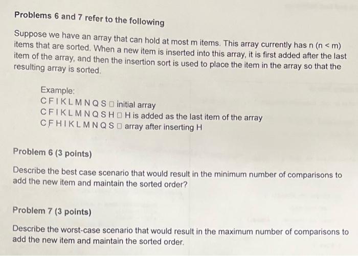 Solved Problems 6 and 7 refer to the following Suppose we | Chegg.com