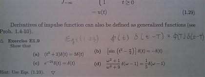 Solved Derivatives of impulse function can also be defined | Chegg.com