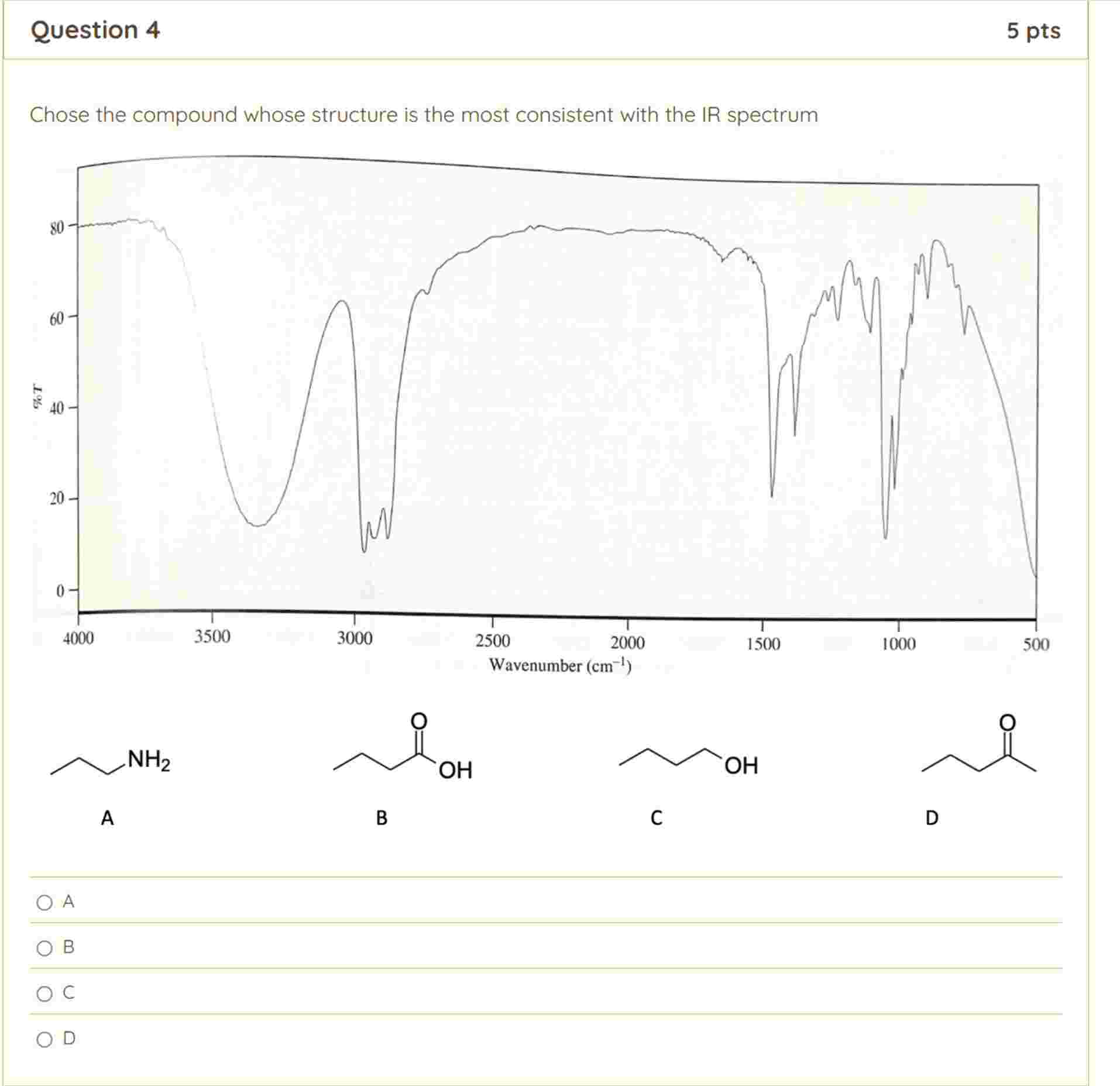 Solved Question 4Chose the compound whose structure is the | Chegg.com