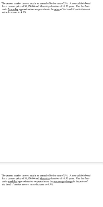 Solved 4. The current market interest rate is an annual | Chegg.com