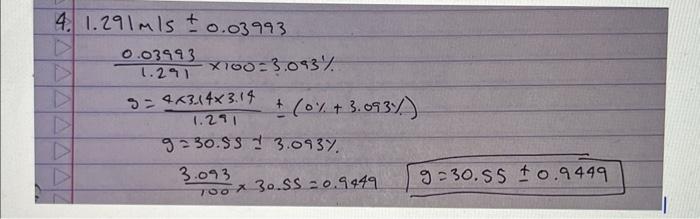 1) Does your experimental value of g agree with the | Chegg.com