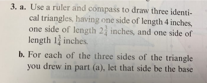 Solved 3. a. Use a ruler and compass to draw three identi- | Chegg.com