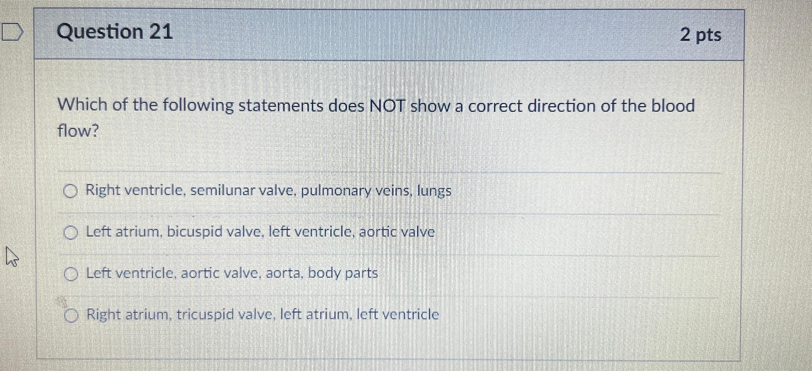 Solved Question 212 ﻿ptsWhich of the following statements | Chegg.com
