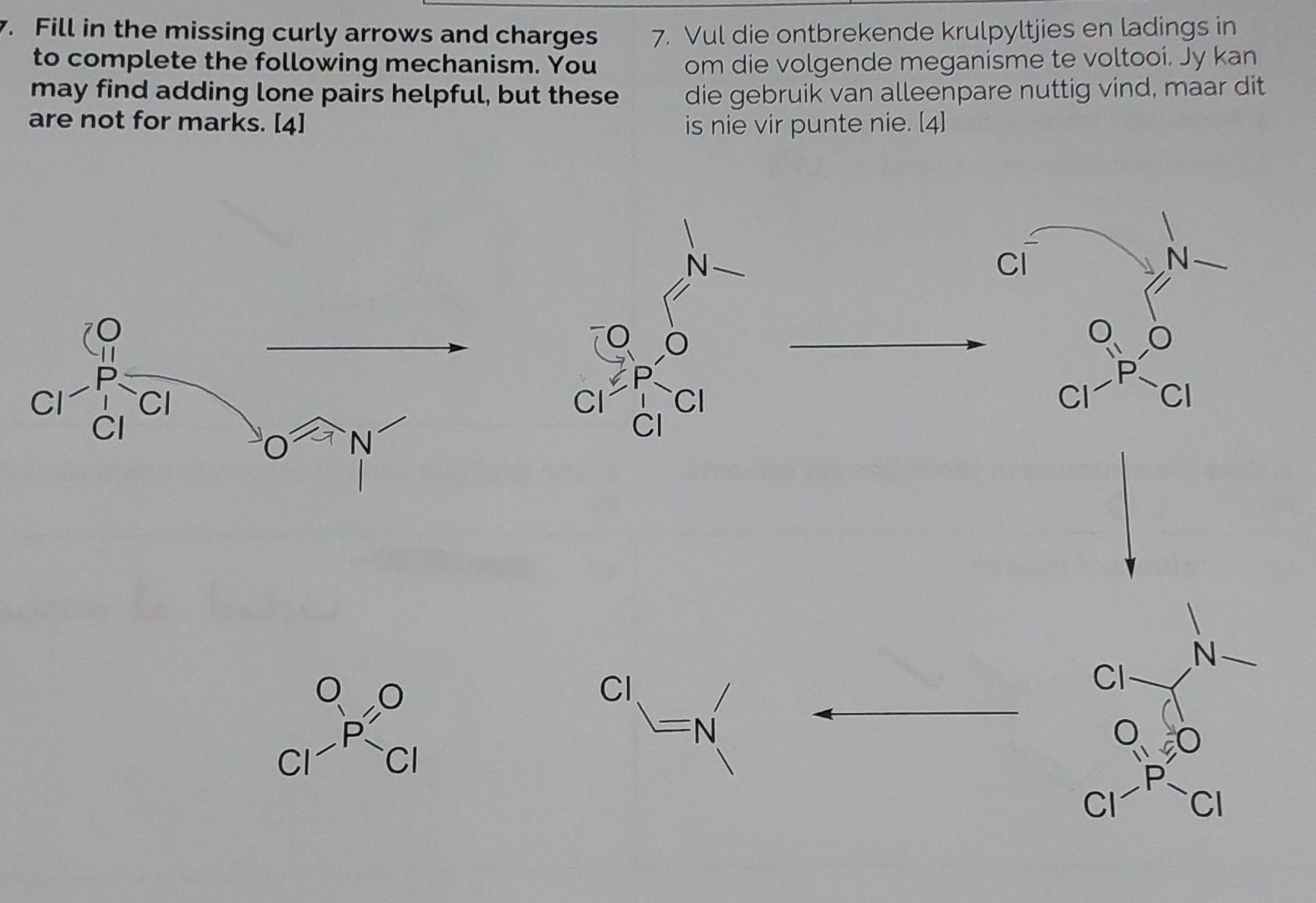 Solved Fill in the missing curly arrows and charges to | Chegg.com
