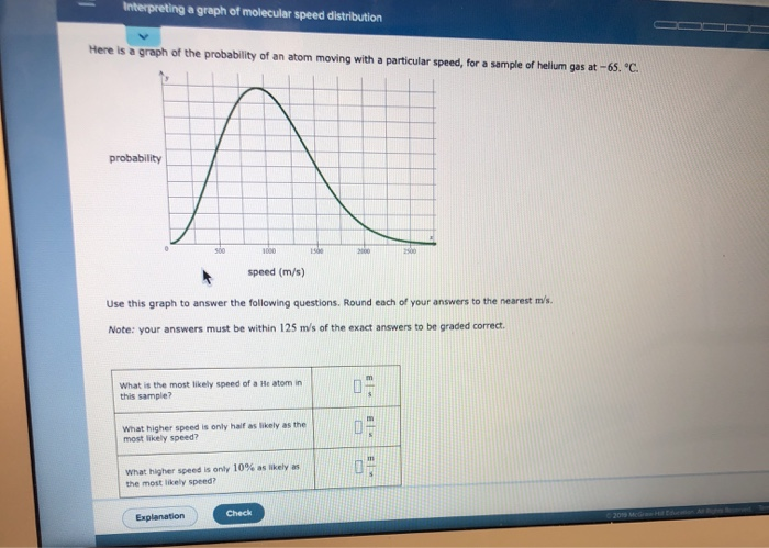 Solved Interpreting a graph of molecular speed distribution | Chegg.com