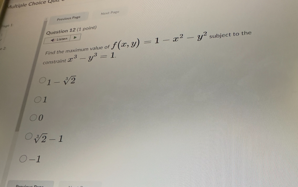 Solved Question 12 (1 ﻿point)Find the maximum value of | Chegg.com