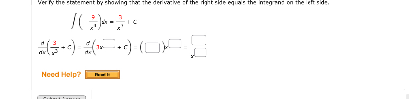 Solved Verify the statement by showing that the derivative | Chegg.com