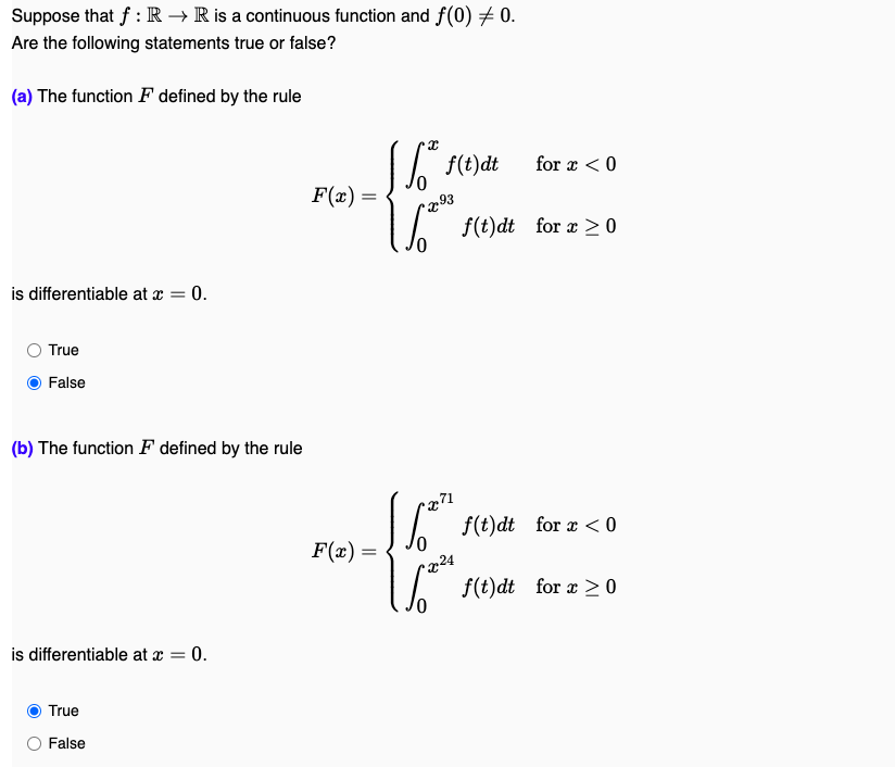 Solved Suppose That F R→r is A Continuous Function And