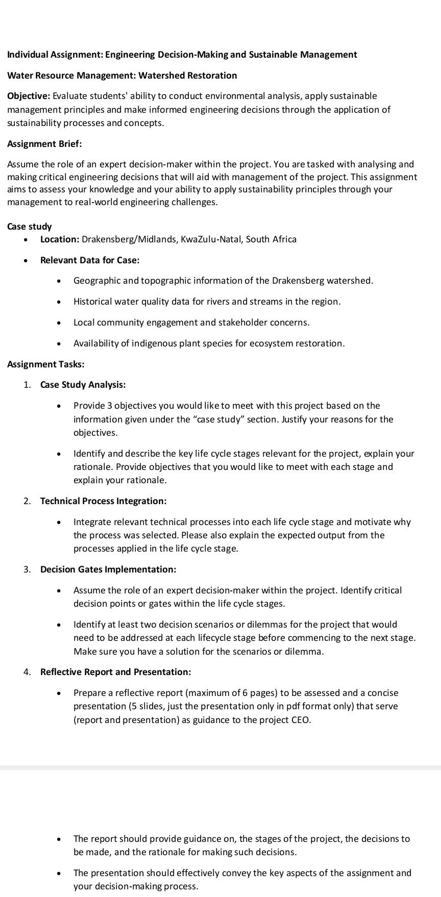 Solved Individual Assignment: Engineering Decision-Making | Chegg.com