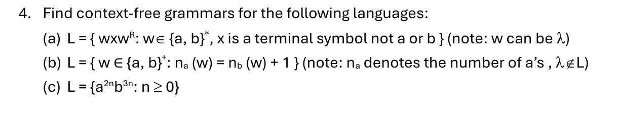 Solved Find context-free grammars for the following | Chegg.com
