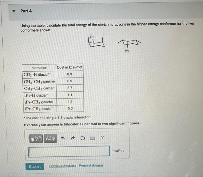 Solved Using the table, calculate the total energy of the | Chegg.com