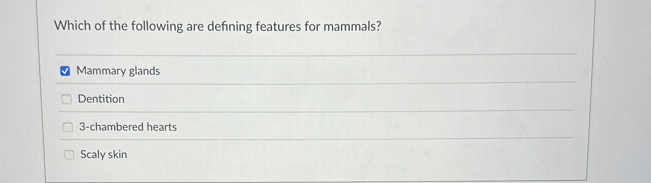 Solved Which of the following are defining features for | Chegg.com