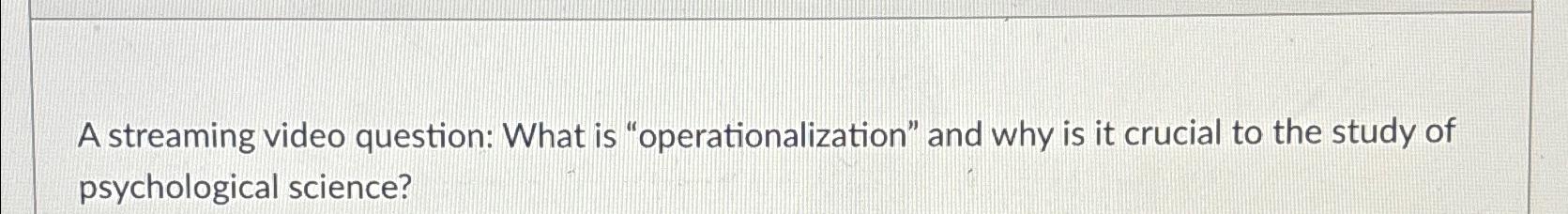 A streaming video question: What is | Chegg.com