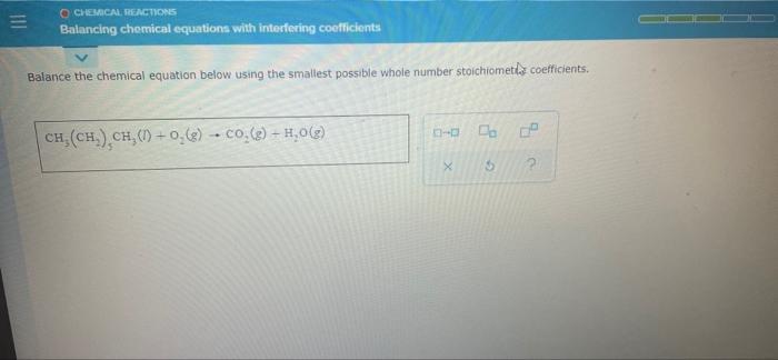 Solved OCHEMICAL REACTIONS Balancing chemical equations with | Chegg.com