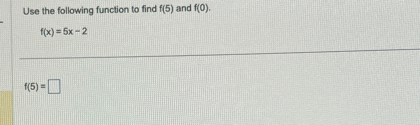 Use the following function to find f(5) ﻿and | Chegg.com