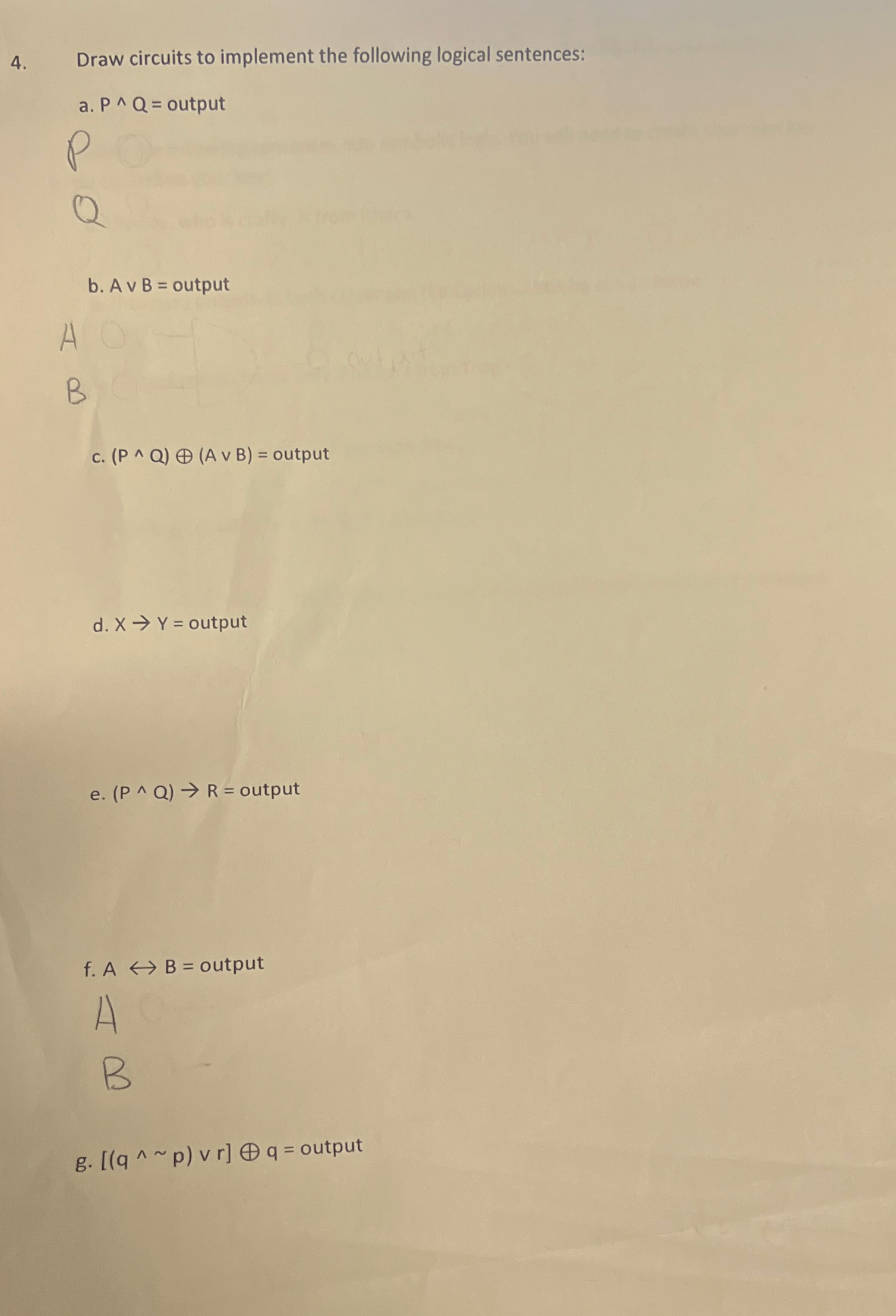 Solved Draw circuits to implement the following logical | Chegg.com
